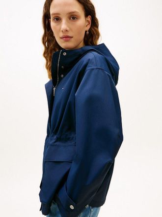 Tommy Hilfiger Outdoorjacke COTTON NYLON UTILITY SHORT PARKA mit verdecktem Rei&szlig;verschluss