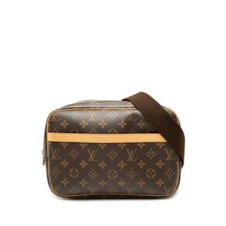 Louis Vuitton Sac bandouli&egrave;re Reporter PM doccasion - Femme - Pre-owned - Brun - Taille: ONE Size