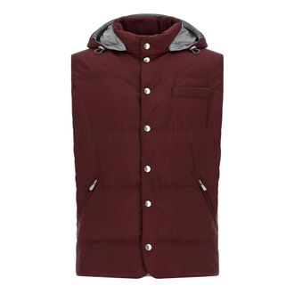 Brunello Cucinelli Leicht gesteppte Techno-Weste - - Jackets - Herren - Rot - M