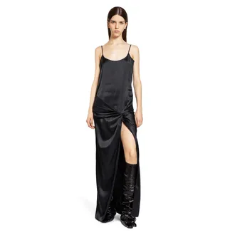 The Attico Long Satin Slip Dress