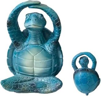 Generic Statue de tortue | D&eacute;coration de salle de yoga | D&eacute;corations de plage c&ocirc;ti&egrave;re, tortue de yoga zen, figurine de yoga, d&eacute;coration de salle de bain tortu