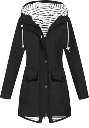 Generic Vestes dautomne et dhiver 2026 pour femmes, trois en une deux pi&egrave;ces, coupe-vent, veste de costume dalpinisme en plein air, Noir, XXL