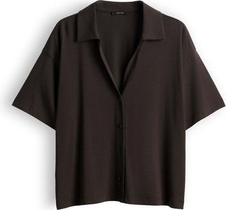 OPUS Kurzarmshirt Sajacki aus glattem Jersey mit Stretchkomfort Der &uuml;berschnittene Arm sorgt f&uuml;r eine relaxte Silhouette