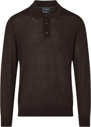 Liu Jo Polo en laine m&eacute;rinos &agrave; manches longues - Homme - Pulls - Brun - Taille: L