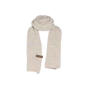 Knit Factory &Eacute;charpe Tricot&eacute;e Jazz - Foulard tricot&eacute; - Ch&acirc;le femme et homme - &Eacute;charpe pour lautomne et hiver - Chauffe-cou - Beige - 30% laine et 70% acrylique - 2