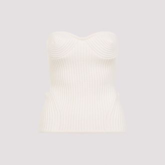 Jean Paul Gaultier Corset extensible c&ocirc;tel&eacute; en laine m&eacute;rinos