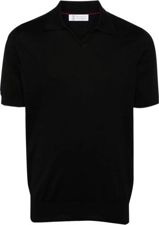Brunello Cucinelli Homme, Tops, Noir, Taille: 3XL Polo