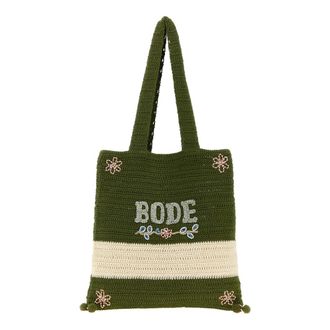Bode Homme, Sacs, Vert, Taille: ONE Size Marsh Crochet Tote
