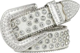 Generic Ceinture décorative en perles de strass pour femme, style punk, boucle ardillon, pour jeans, tenues décontractées, 2, 115 cm