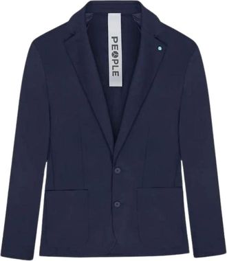 People of Shibuya Homme, Vestes, Bleu, Taille: 2XL Blazer Déstructuré