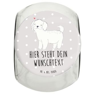 Mr. & Mrs. Panda Personalisiertes Leckerli Glas Malteser Moment XL 2000ml - Personalisierte Geschenke, Hundebesitzer, Personalisierter