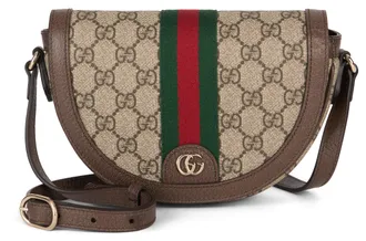 Gucci Womens Shoulder Bag Ophidia Beige Polyurethane