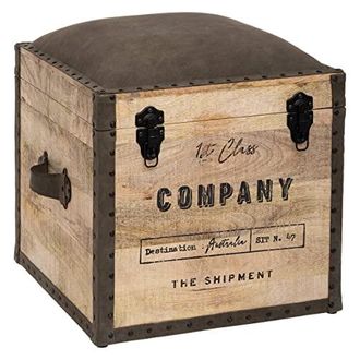 Atmosphera Atmosphera - Malle Pouf Colonial Taupe