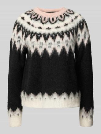 Oui Strickpullover mit gerippten Abschl&uuml;ssen