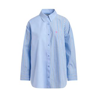 Essentiel Femme, Blouses et Chemises, Bleu, Taille: 40 FR Jolivia Patchwork Shirt