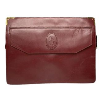 Cartier Pochette en cuir Pre-owned - Femme - Pre-owned - Rouge - Taille: ONE Size
