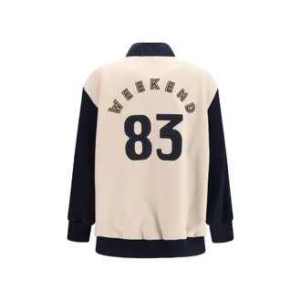 Max Mara Womens Blue Wool Oves Aries Bomber Clothing