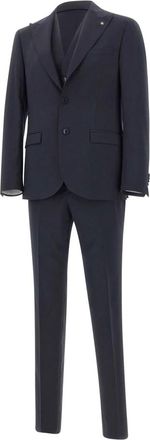 Manuel Ritz Homme, Costumes, Bleu, Taille: L Costume Trois Pi&egrave;ces en Laine