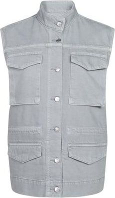 Calvin Klein Veste droite sans manches en coton m&eacute;lang&eacute;