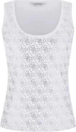 Guess Femme, Tops, Blanc, Taille: 44 FR D&eacute;bardeur c&ocirc;tel&eacute;