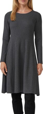 s.Oliver Black Label s.Oliver Schwarz LABEL Damen 2170613 Strickkleid, Grey/Black, 34