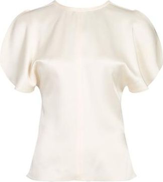 Victoria Beckham Top satin&eacute; col v
