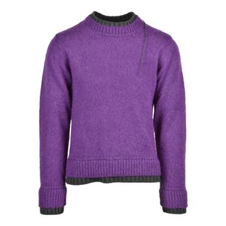 sacai Rundhals-Pullover - - Knitwear - Herren - Lila - S