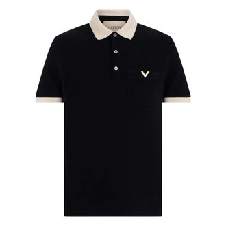 Valentino Garavani Klassisches Polo - - Tops - Herren - Schwarzk - L