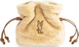 Saint Laurent Jamie Shearling Clutch Bag