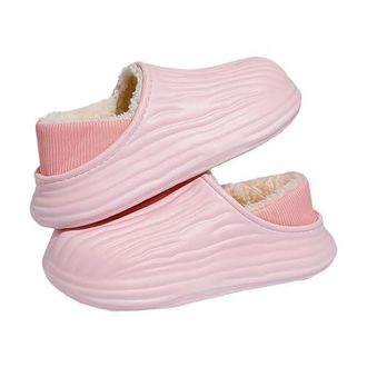 Generic Pantoufles dhiver antid&eacute;rapantes &agrave; dos ferm&eacute; avec doublure en peluche, chaussures chaudes et pelucheuses en mousse &agrave; m&eacute;moire de forme pour int&eacute;rieur e