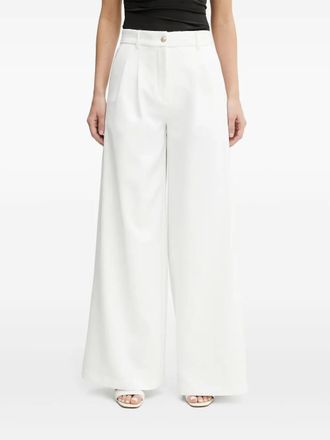 Guess Co pantalon ample à design plissé - Blanc