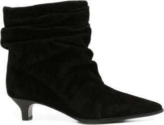 Ash Bottines pliss&eacute;es en daim Trinity - Femme - Chaussures - Noir - Taille: 39 EU