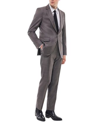 Fursac Costume ajust&eacute; en laine Prince de Galles - Taille 44 - Homme