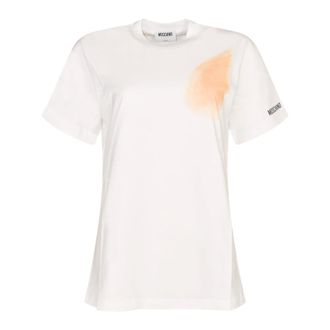 Moschino Femme, Tops, Blanc, Taille: 38 FR T-shirt en jersey de coton