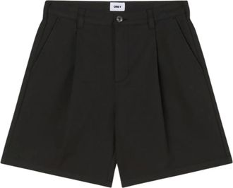 Obey Homme, Shorts, Noir, Taille: W36 Shorts larges pliss&eacute;s - Pirate Black