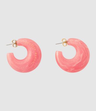 Vanessa Baroni Boucles doreilles Moon Watermelon Marble