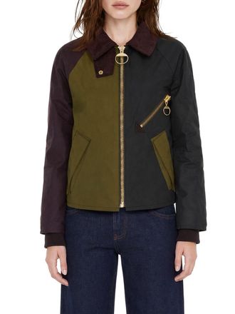 Barbour Arlene Hemdjacke aus gewachster Baumwolle mit Samtkragen