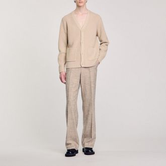 Sandro Cardigan aus Rippstrick