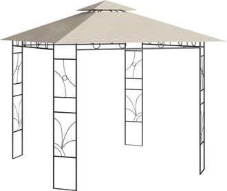vidaXL Belv&eacute;d&egrave;re 3x3x2,7 m Cr&egrave;me 160 g/m&sup2; vidaXL