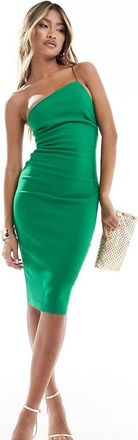 Vesper Exclusivité - Robe mi-longue asymétrique en bengaline - Vert