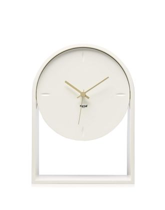 Kartell Air du Temps Tischuhr, Plastik, Weiß, 21.5 x 8 x 30 cm