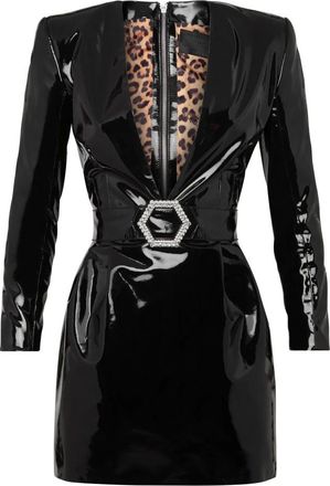 Philipp Plein Femme, Robes, Noir, Taille: 36 FR Short Dress Killer Latex