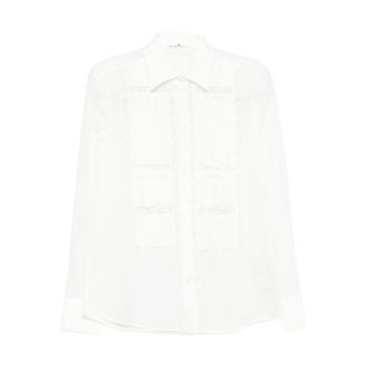 Ermanno Scervino Lace-Trim Shirt - - Blouses & Shirts - Damen - Wei&szlig; - 2XS