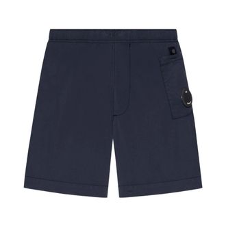 C.P. Company C.p. Company, Homme, Shorts, Bleu, Taille: L Short cargo avec d&eacute;tail de lentille