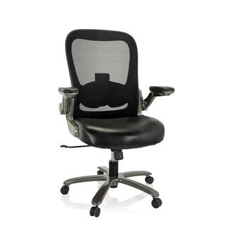 hjh OFFICE 691000 XXL Drehstuhl Instructor T I B&uuml;rostuhl bis zu 220 kg belastbar, Schwerlast Stuhl, Kunstleder/Netz Schwarz