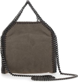Stella McCartney Womens Tiny Tote Falabella Brown Tech Fabric Polyester Shoulder Bags
