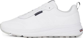 Tommy Hilfiger Herren Runner Sneaker Lightweight Modern Knit Schuhe, Weiß (White), 44