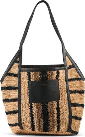 Suncoo Sac &eacute;paule Akael en raphia et cuir
