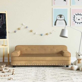 vidaXL Kindersofa Braun 90x53x30 cm Samt - Vidaxl