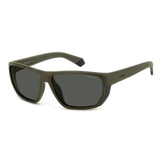 Polaroid Matt Gr&uuml;n Grau Polarisierte Sonnenbrille - - Accessories - Herren - Gr&uuml;n - 60 MM